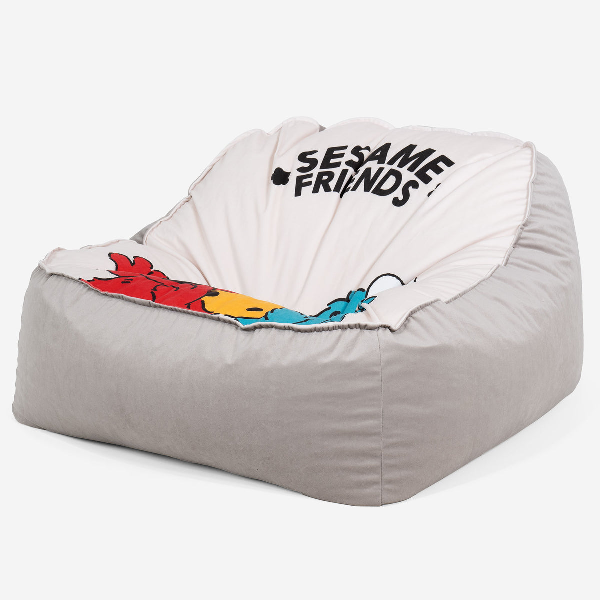 Sesame Street Friends Sloucher Bean Bag Chair Natural Large Beanbags ...