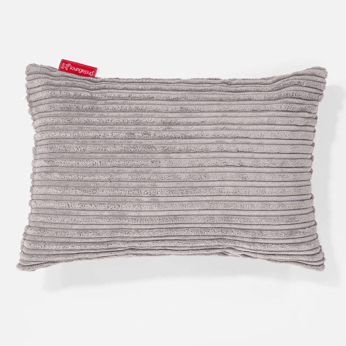 Lounge Pug Rectangular Scatter Cushion 35 x 50cm Cord Silver Grey ...