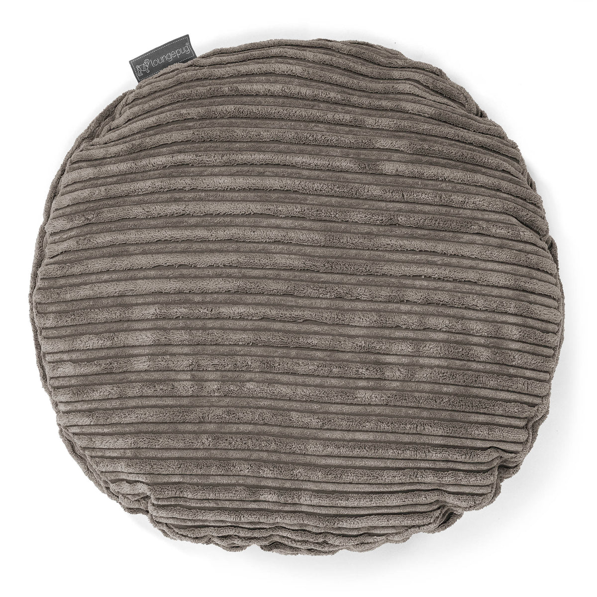 Lounge Pug Round Scatter Cushion 50cm Cord Graphite Grey Decorative ...