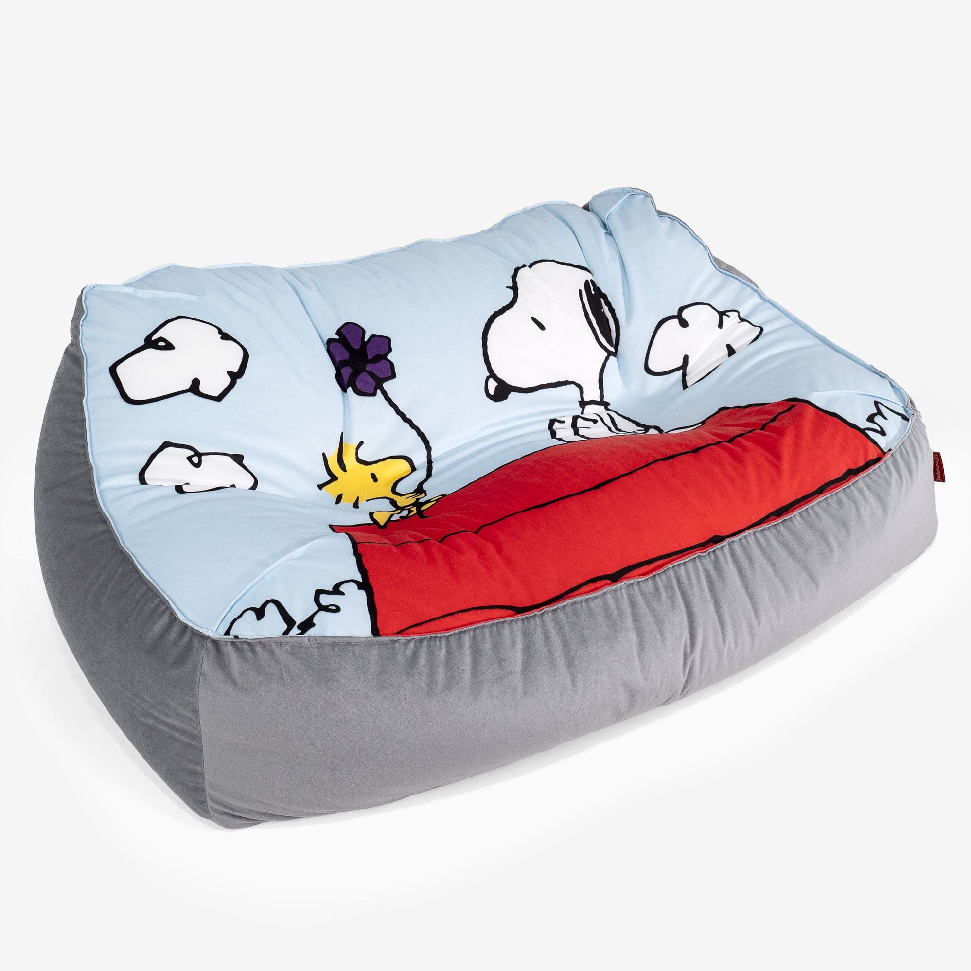Peanuts Snoopy Cloud Sloucher Bean Bag Sofa Blue / Silver Beanbag Couch ...